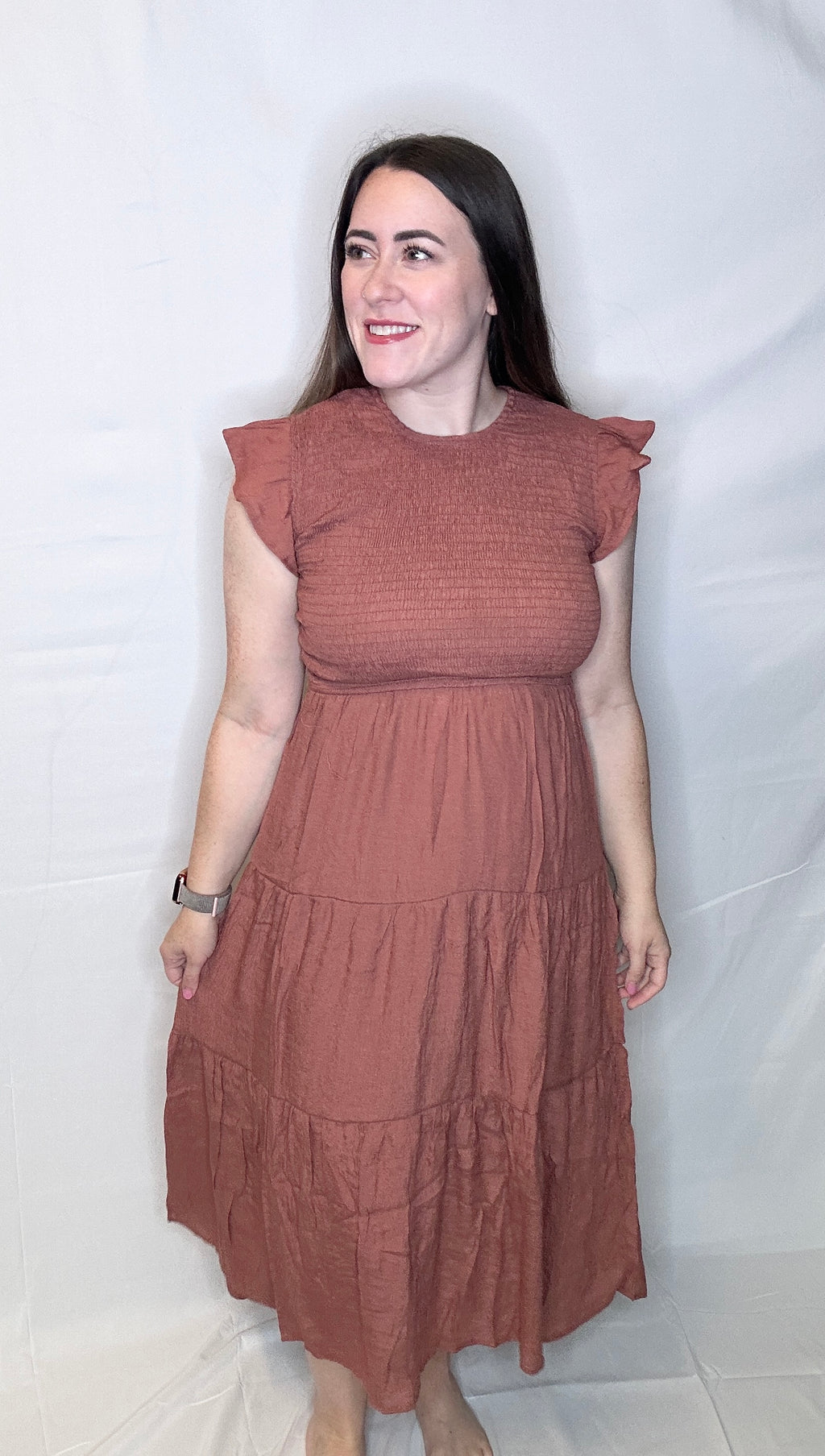 Lucy Smocked Midi Dress – SullyChic